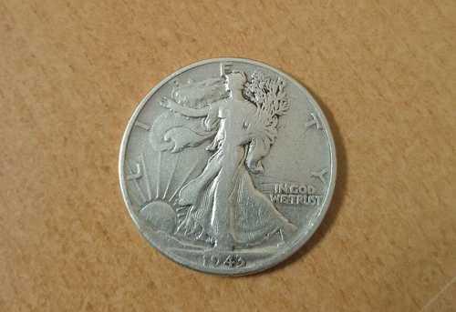 Half dollar 1943 г. США, серебро