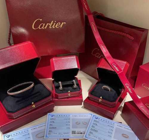 Cartier браслет, серьги, кольцо clash DE