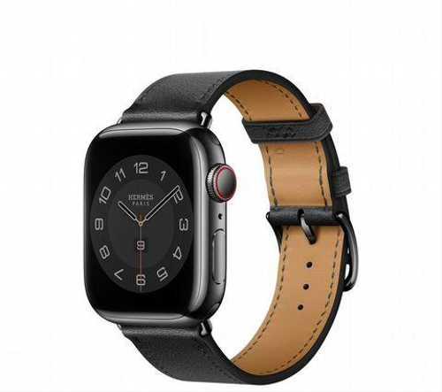 Apple Watch Hermes Series 8 45mm Space Black Noir