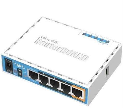 Wi-Fi роутер MikroTik hAP AC lite, белый / синий