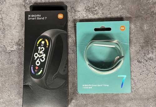 Xiaomi Smart Band 7 + Ориг. зеленый браслет + зп