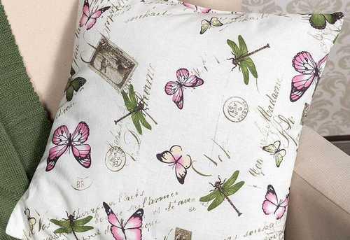 Декоративная подушка без молнии Бабочки 40x40 см