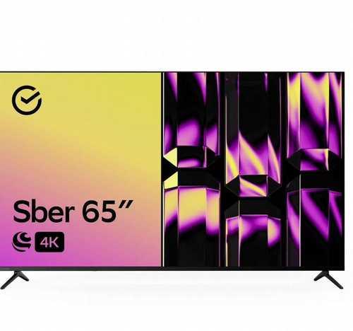 Телевизор Sber SDX-65U4124B новый-Гарантия