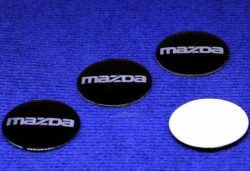 Комплект 3D наклеек колпачка Mazda 56 мм