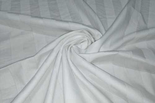 Ткань для постельного белья белый страйп сатин