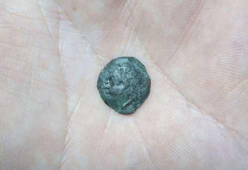 Античная монета Боспорского царства. Сатир