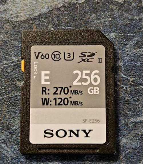 Карта памяти Sony sdxc 256GB 270R/120W (SF-E256/T)