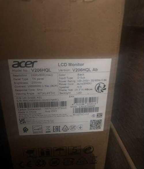 Монитор Acer v206hql