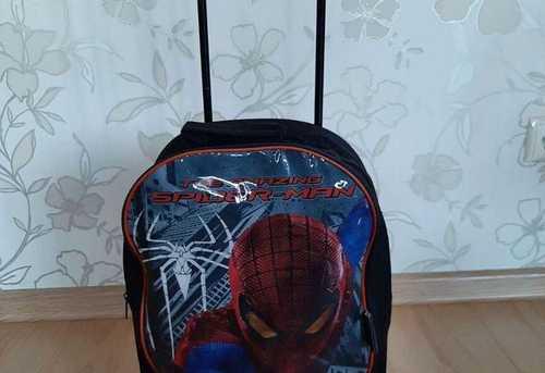 Сумка для дошкольников на колесах "Человек-паук"