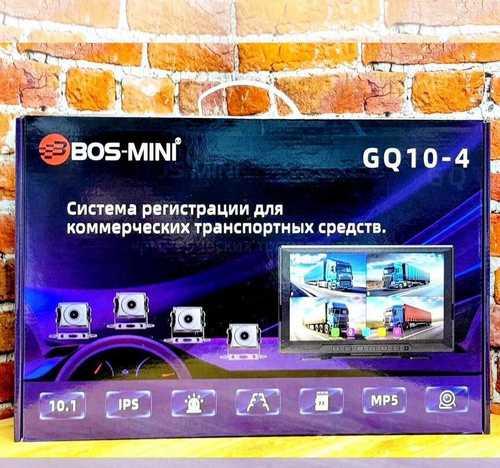 Монитор с 4 камерами BOS-mini GQ10-4 Кнопки