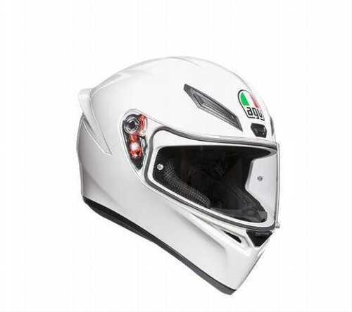 Мотошлем интегральный K1 AGV E2205 solid/ белый,MS