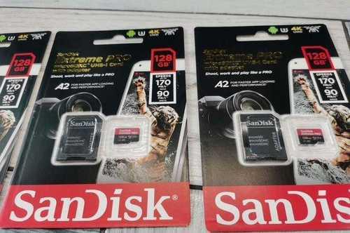 MicroSD SanDisk ExtremePro 128Gb дрон DJI Go Pro