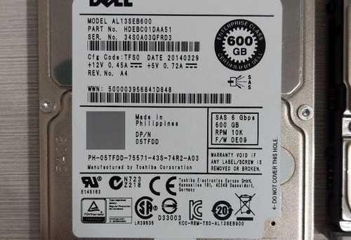 HDD dell 600 гб, 2.5 дюйма, SAS