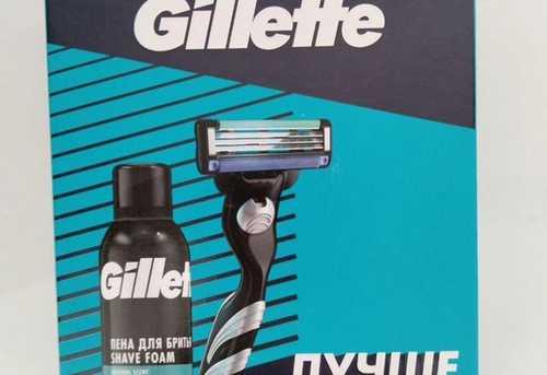 Набор для бритья Gillette Mach3 и пена для бритья