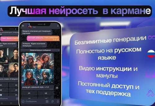 Midjourney V5.2 миджорни подписка тг бот, безлимит