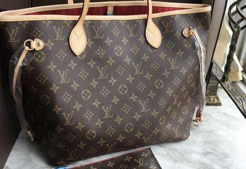 Сумка женская шоппер Louis vuitton и кошелек