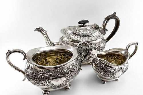 Чайный сервиз, Англия, серебрение, 1875-1900 гг