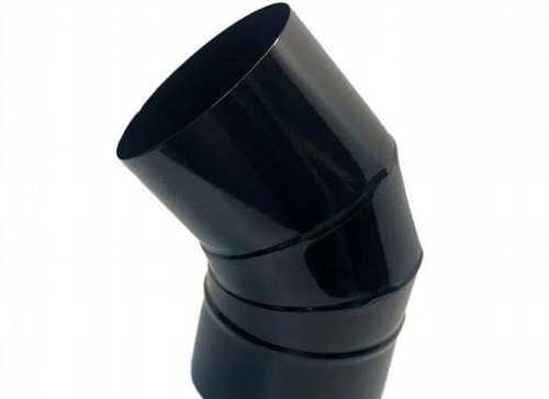 Дымоход, угол 45, стальной эмаль D 120 мм (черный)