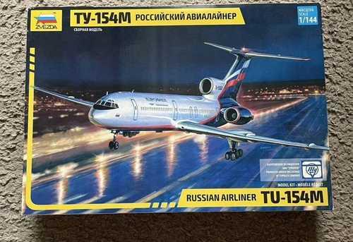 Сборная модель Российский авиалайнер ту-154М 1:144