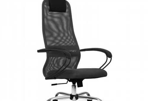 Кресло Метта BP-8, темно-серый/темно-серый, хром