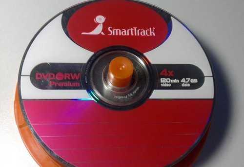 Диски DVD-RW перезаписываемы 9 шт бу