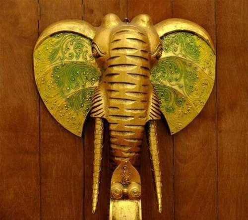 Сувенир дерево "Голова золотого Слона" 50х48х20 см