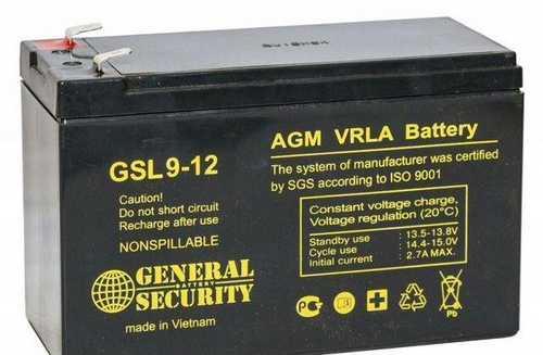 Батарея аккумуляторная 12V/9Ah General Security GS