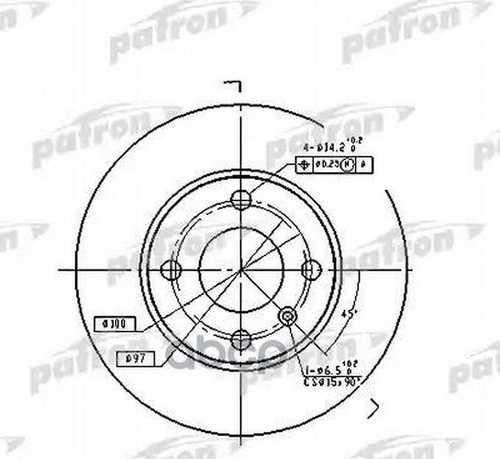 Диск тормозной PBD4050 patron