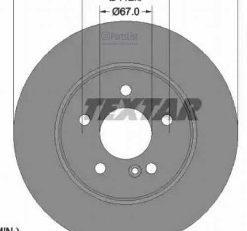 Диск тормозной задний MB W210 95-02 /D290mm textar 92072703 92072703