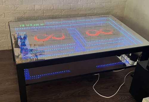 Журнальный столик со светодиодной подсветкой 3D