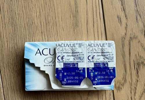 Контактные линзы acuvue oasys hydraclear plus