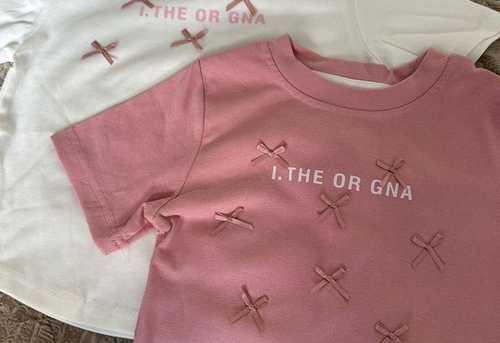 Трендовая футболка с бантиками для девочки