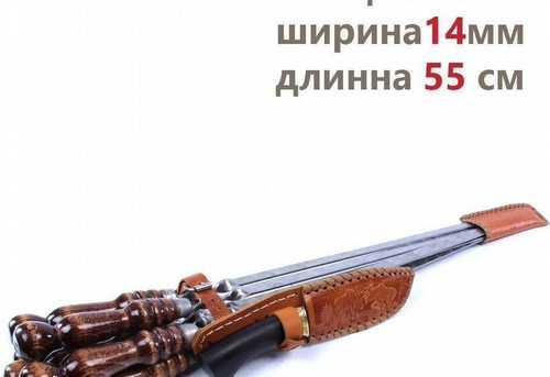 Колчан кожаный c ножом - 6 профессиональных шампур