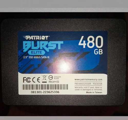 SSD 480GB patriot Burst elite 2.5" 6gb/s SATA 3