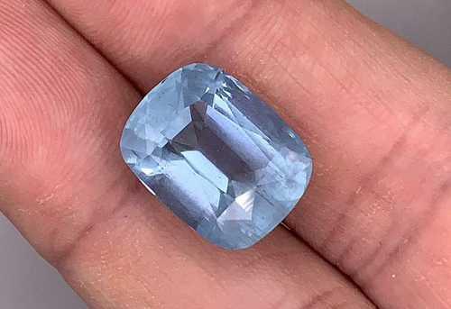 Аквамарин 13.63ct. Сертификат МГУ