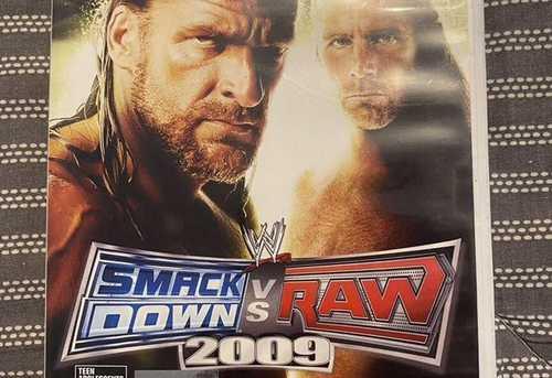 Лицензионный диск Wii Smack Down vs RAW 2009