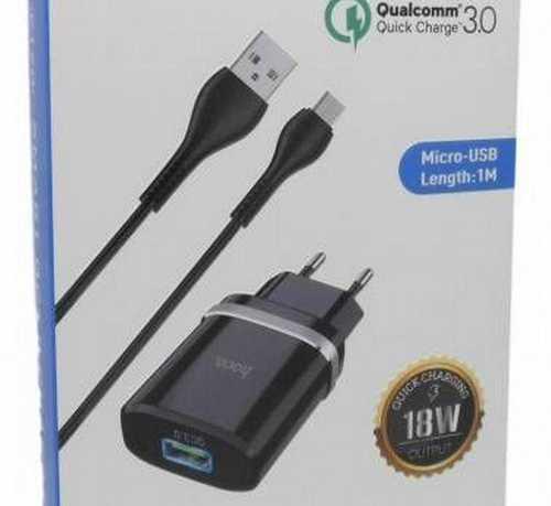 Набор 2 в 1 сзу + Кабель micro USB hoco C12Q 2А