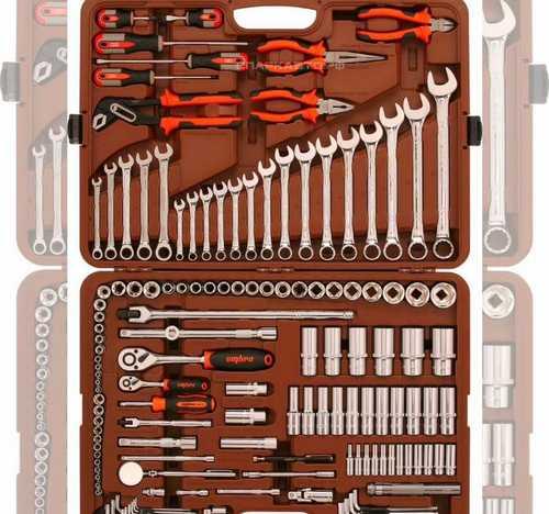 Набор инструмента универсальный 1/4", 3/8" и 1/2"DR, 141 предмет ombra OMT141S