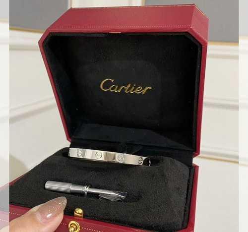 Браслет cartier love с бриллиантами