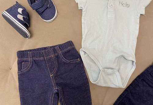 H&M, carters, kiabi для новорожденных: штаны, боди