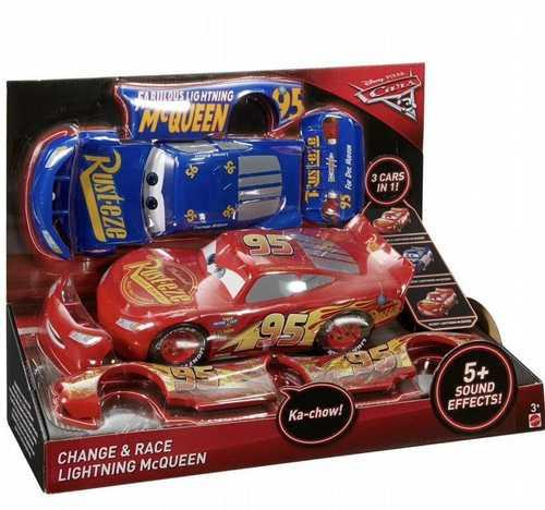 Машинка Cars макквин со сменными деталями