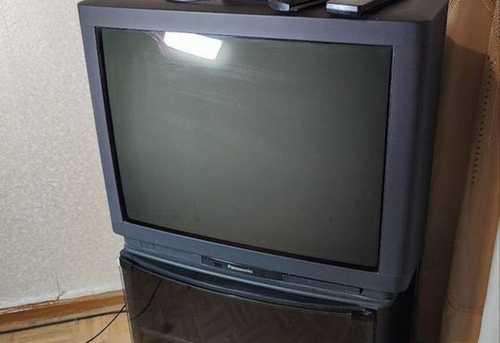 Телевизор Panasonic с тумбой. Диагональ 70см