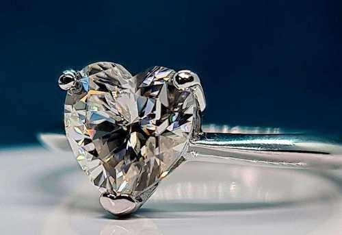 Кольцо с бриллиантами(муассанитами) tiffany hearts
