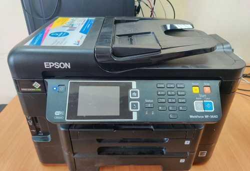 Принтер струйный мфу Epson WorkForce WF-3640