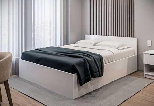 Кровать двуспальная белая с подъемным механизмом