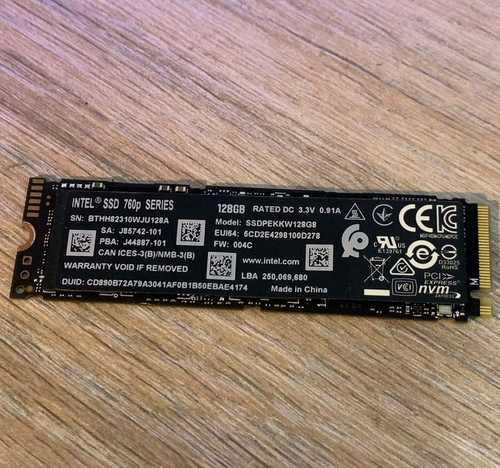 SSD m2 128gb Intel