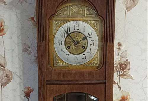 Старинные настенные часы с боем 1910г Junghans