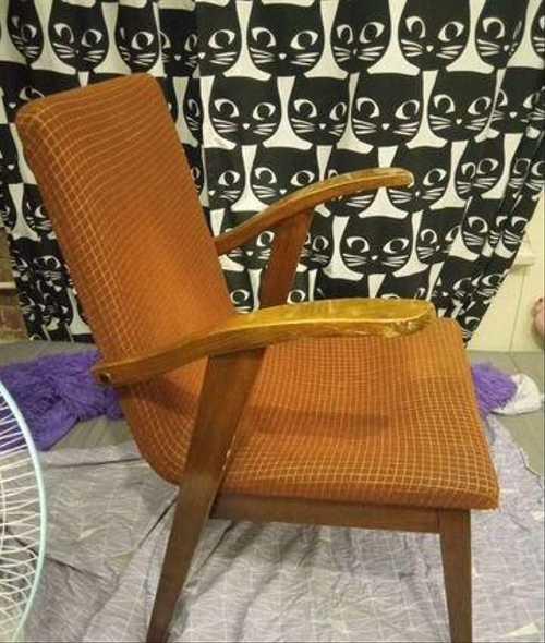 Редкое польское винтажное кресло