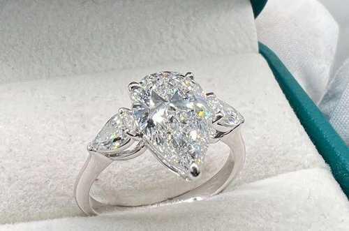Золотое кольцо с бриллиантами 2.9 карата