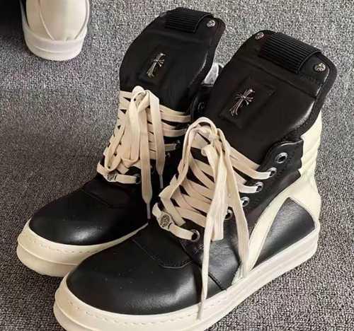 Кроссовки Rick Owens Geobasket Chrome Hearts